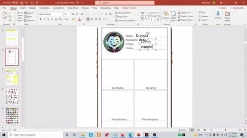 Halloween Activity: Social Media Character Profiles | Digital Project