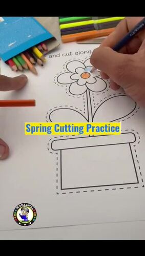 Spring Activities : Cutting Practice Worksheets / Spring Season Scissor ...