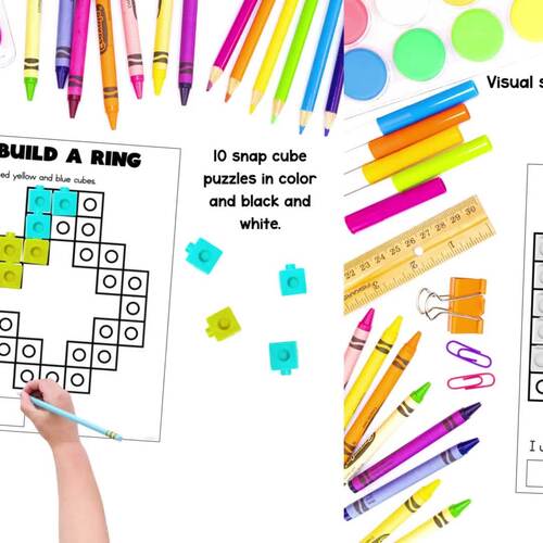 Snap Cube Puzzles Valentines Day Math Centers by I Love 1st Grade