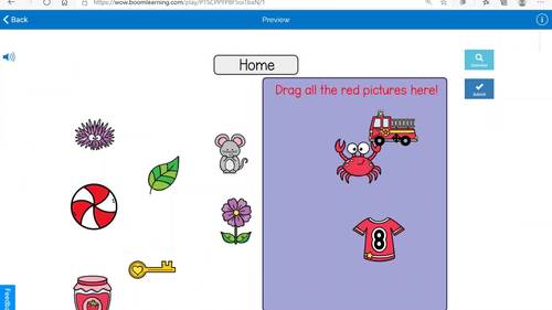 Color Sorting Boom Cards by Visuals for All | TPT