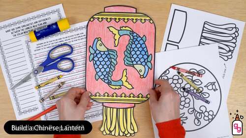 Chinese New Year 2025 Lantern Craft, Template, Lunar New Year Writing ...