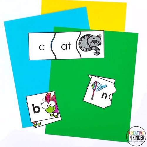 Onset and Rime Clip Card Activities Phonemic Awareness Center | TPT
