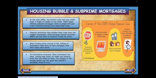 Great Recession Of 2008.L98 Bundle.Powerpoint. Worksheets.Articles. Notes