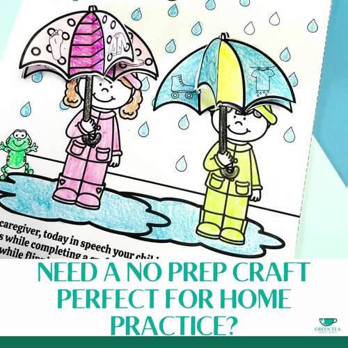 Spring Articulation Craft - April Speech Therapy Activity No Prep ...