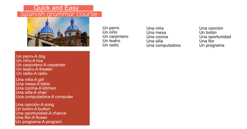 ALL ABOUT UN UNA UNOS UNAS SPANISH INDEFINITE ARTICLES video class