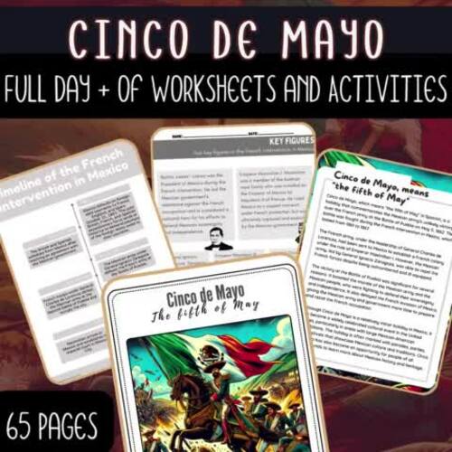 Cinco de Mayo (65 Pages - Full Day + of Worksheets and Activities)