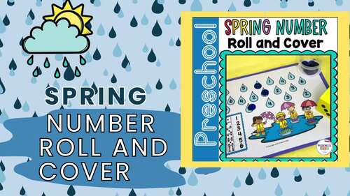 Preschool Math Activities for Spring- Roll and Cover by Preschool SOS