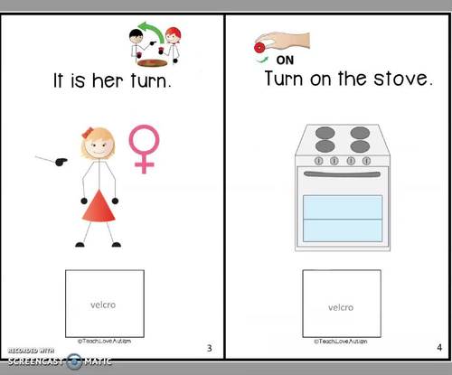 Core Vocabulary Adapted Book: TURN by Teach Love Autism | TPT