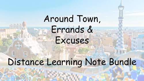 Spanish II: Around Town, Errands & Excuses Note Sheet Bundle | TPT