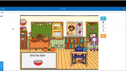 Thanksgiving Scavenger Hunt and WH Question Scene Classroom Boom Cards™