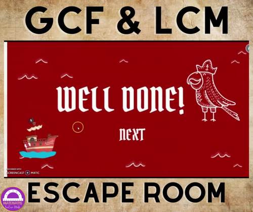 GCF and LCM Math Activity | Digital Escape Room by Matemaths | TPT