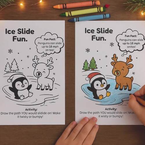 Christmas Activity Book Printable Holiday Mazes & Coloring Pages