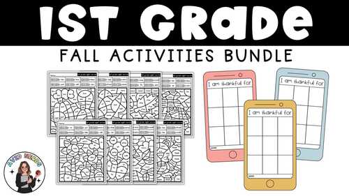 1st Grade Fall Bundle | Color by Codes with Sight Words & Thanksgiving ...