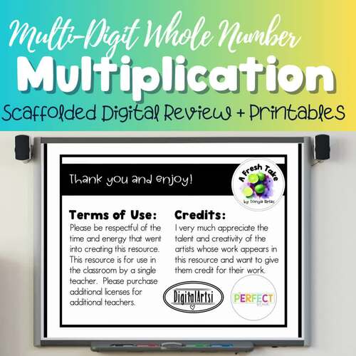 Multi-Digit Multiplication |Digital + Printables| No Prep w/ Scaffolding