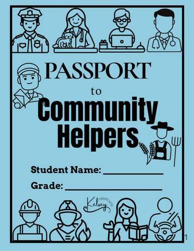 Kids Career Exploration Passport | Community Helpers Craft Worksheet ...