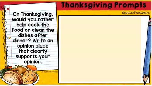 Thanksgiving Writing Prompts - w/ Digital Thanksgiving Writing Google ...