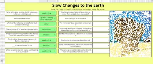 Slow Changes to the Earth Mystery Picture Digital Distance Learning