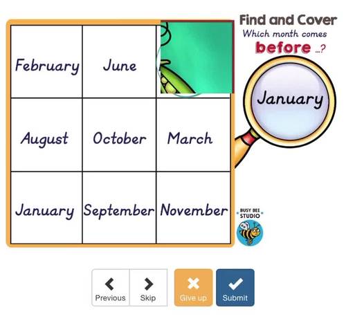 Months of the Year | Boom Cards Games | Which month comes BEFORE...