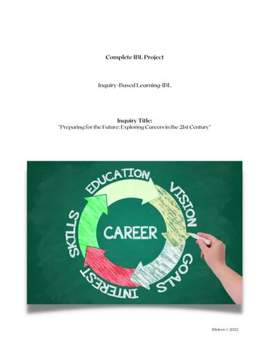 Jobs & Careers: COMPLETE Inquiry-Based Learning: IBL Project | TPT