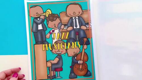 Jazz Printable Activities, Posters, Bulletin Board for Black History Month