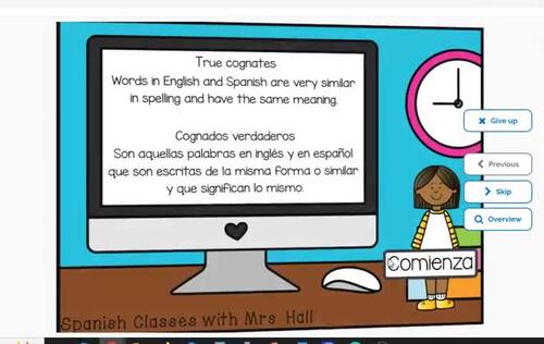 Cognates in Spanish - Cognados en BOOM CARDS by Spanish Classes with ...