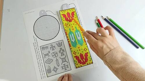 Native American Pictograph Symbols and Traditional Bead Pattern Craft ...