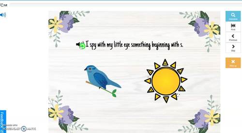 Montessori Spring I Spy Beginning Sounds Boom Cards by Wendy's Montessori