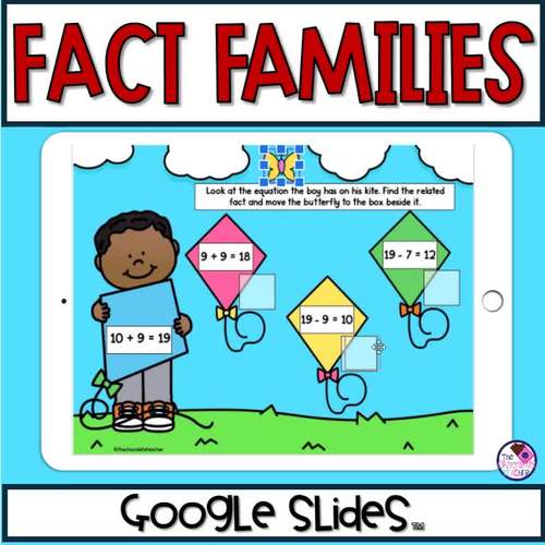 Fact Families | Spring Math Google Slides™ by The Chocolate Teacher