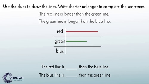 Order and Compare Objects By Length by Cohesion Education | TPT