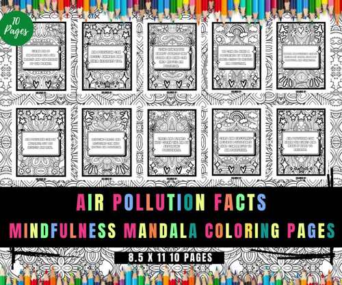 Air Pollution Facts Saying, Mindfulness Mandala Coloring PDF Pages, No Prep