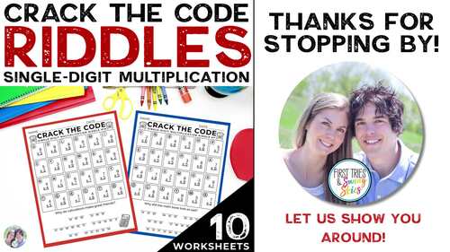 Crack the Code Multiplication Facts Riddles | Single Digit Math Facts ...