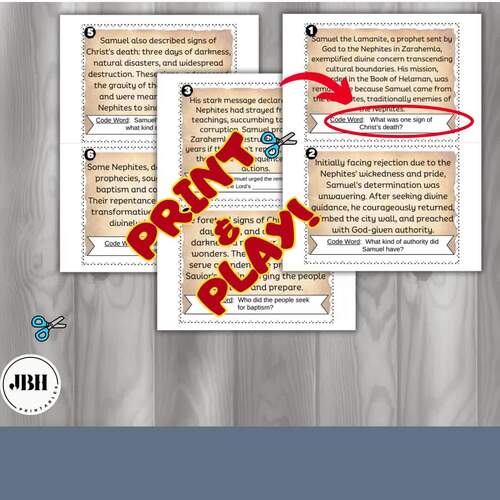 Printable Book of Mormon Escape Room, Samuel's Prophecy Scavenger Hunt ...