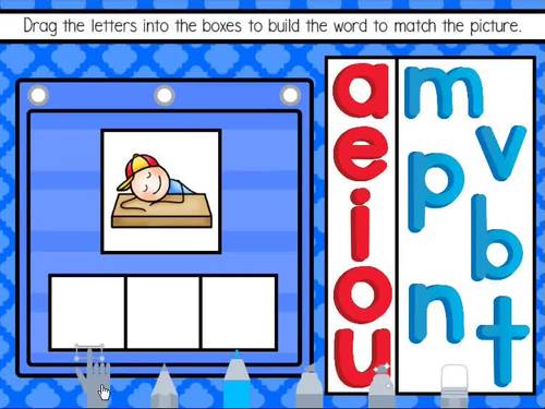 CVC Word Building Short A (Digital Activity for Seesaw) | TPT