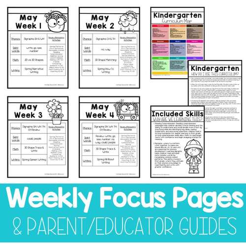 Kindergarten No Prep Packets Kindergarten Homeschool Curriculum Early ...