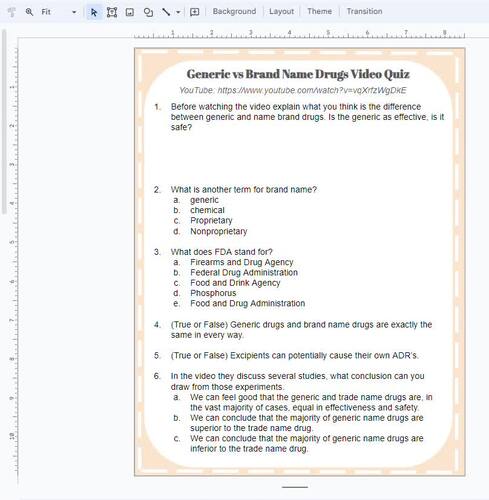 Medicines and Drugs Unit Bundle | High School Health | Google Forms