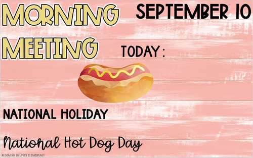 National Holidays Daily Slides: FALL BUNDLE | Morning Meeting Google Slides