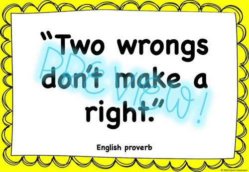 Proverb Posters from Around the World by Ciara's Classroom | TPT