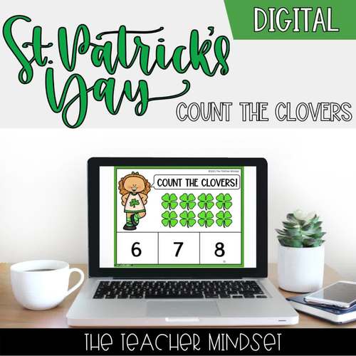 Count the Clover Number Sense Games | St. Patrick's Day Theme | Digital ...