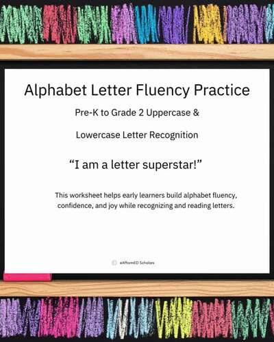 Alphabet Letter Fluency Practice | Uppercase & Lowercase Letter Recognition