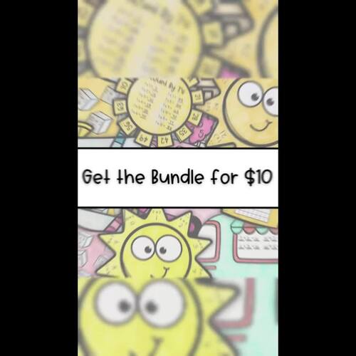 Sunshine Skip Counting Math Craft| Summer Multiplication Through 12