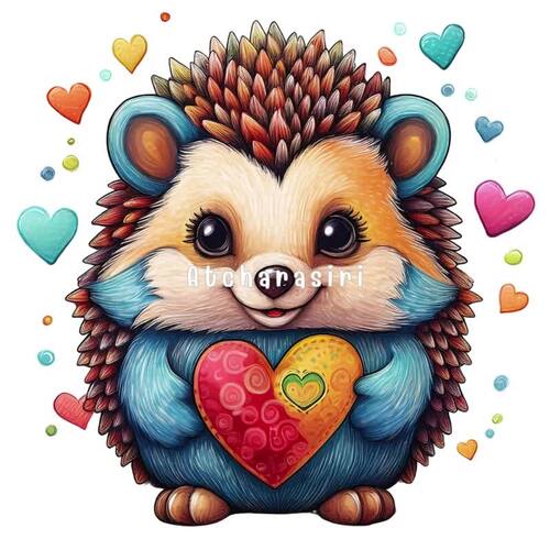 Valentine Cute Animals Clipart, 12 PNGs Digital Download | TPT