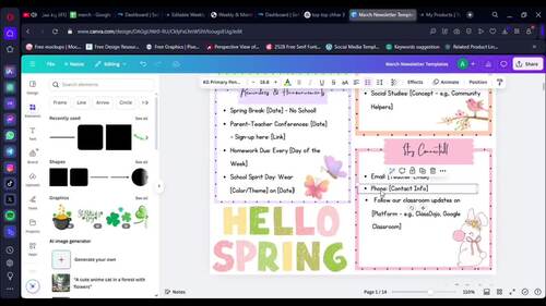 March Newsletter Templates | St. Patrick’s Day & Spring Themes |Month ...