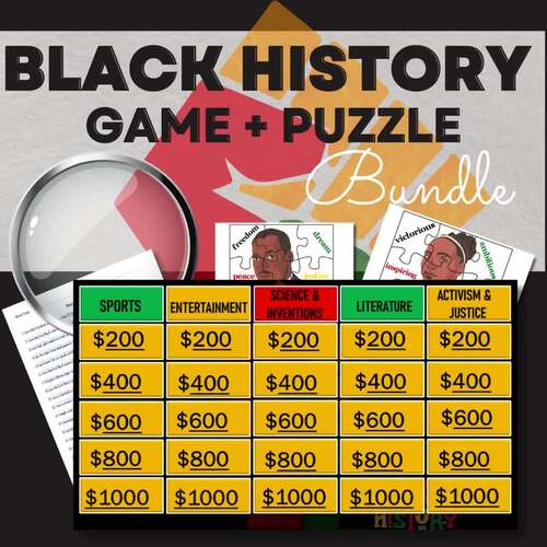 Black History Game and Puzzle Bundle by PrincipalThingEducation | TPT