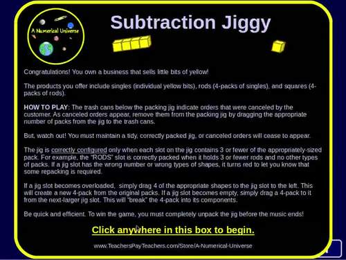 Subtraction with Borrowing Concept Game by A Numerical Universe | TpT