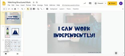 Structured Independent Work Materials & Templates with Google Slides™