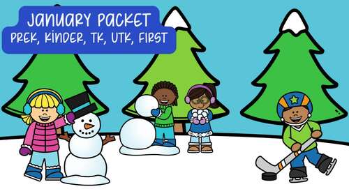 January Morning Work Packet PreK Kindergarten First Grade TK UTK Special Ed
