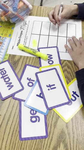 White Crayon Magic-sight word activity by Angelina DeMonte | TPT