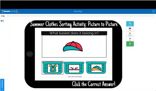 Summer Vocational Sort the Laundry Life Skills Boom Cards™ (picture to ...