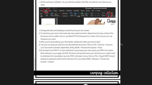 Editable Newsletter Templates Camping Themed - Weekly & Monthly by ...