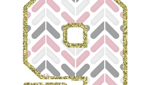 Varsity Letters - Modern Neutral Alphabet & Numbers for Bulletin Board,